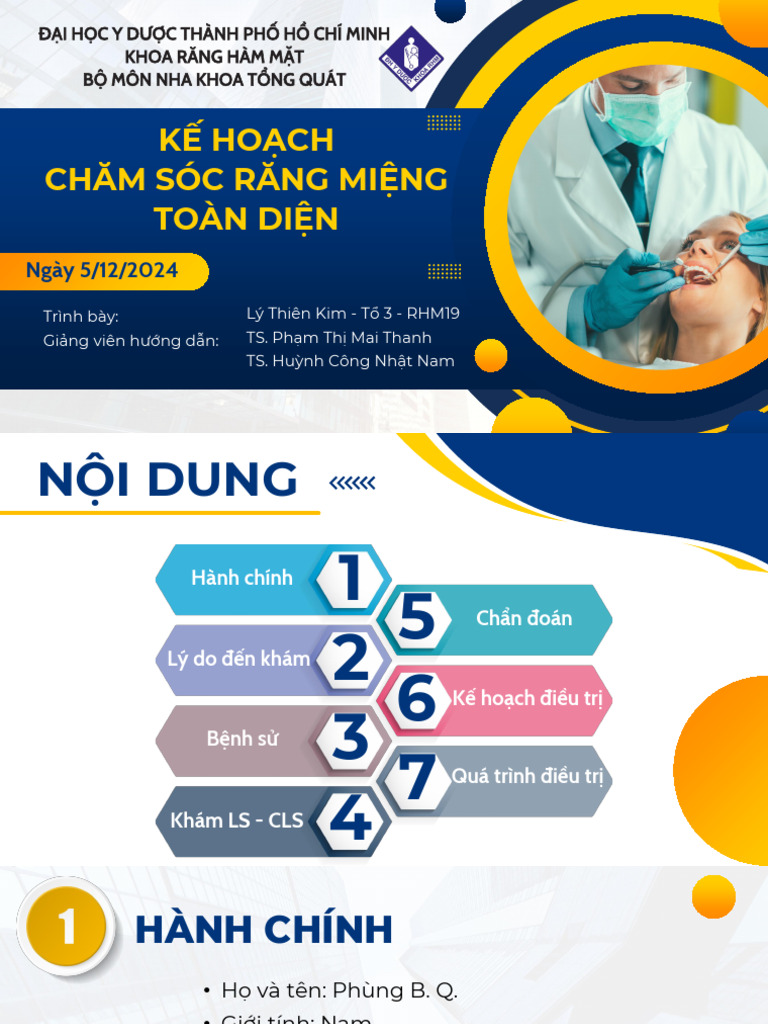 KẾ HOẠCH CHĂM SÓC RĂNG MIỆNG TOÀN DIỆN | PDF