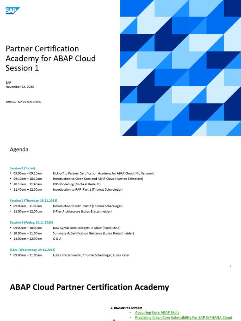 ABAP Cloud Partner Certification Academy | PDF | Cloud Computing | Eclipse (Software)