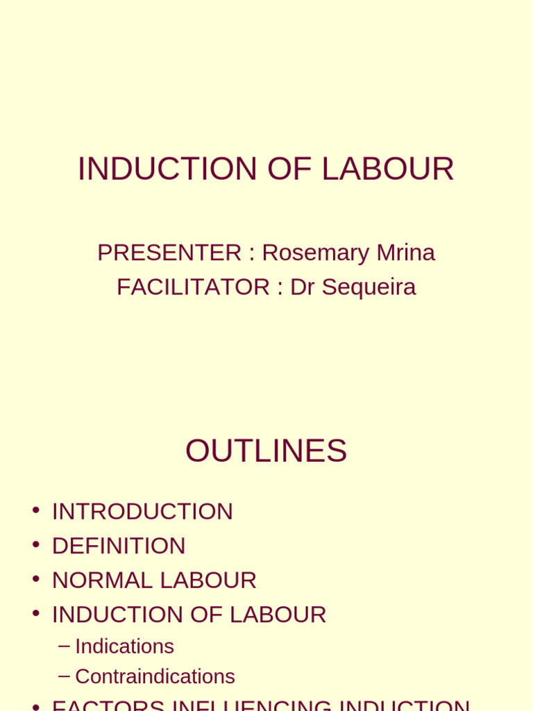 24-Induction of Labour | PDF | Childbirth | Clinical Medicine