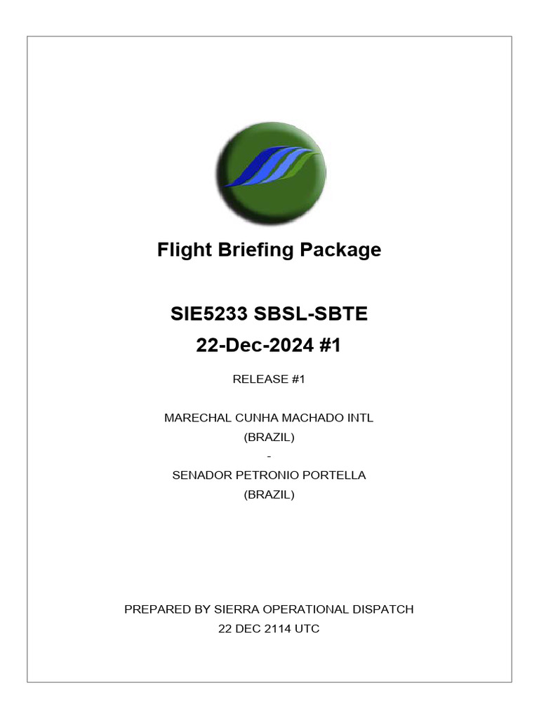 SIE5233 SBSL-SBTE (22-Dec-2024) #1 | PDF | Aviation Safety | Air Traffic Control