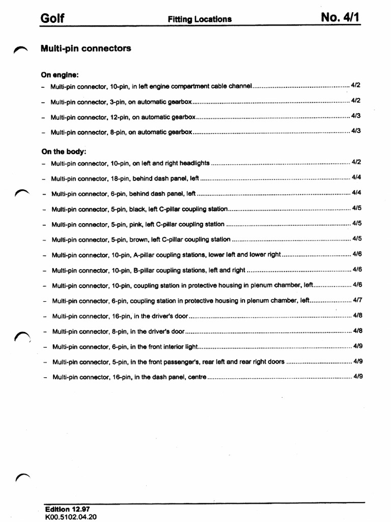 4 Multi Pin Connectors | PDF