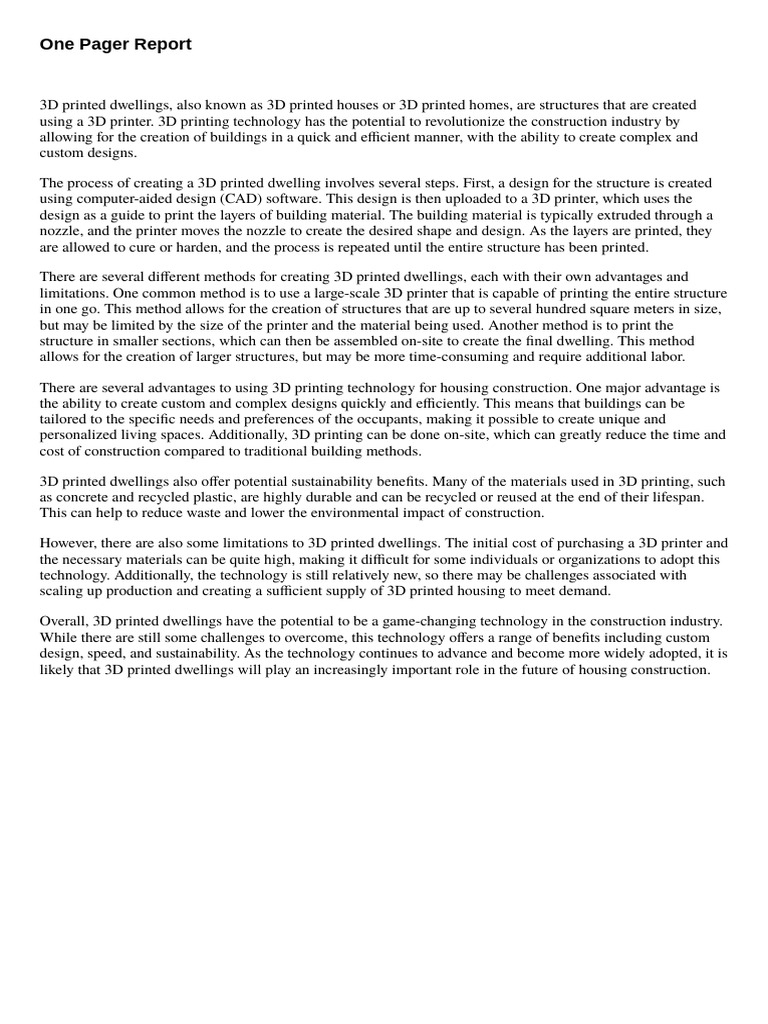 3D Printed Housing | PDF | 3 D Printing | Recycling