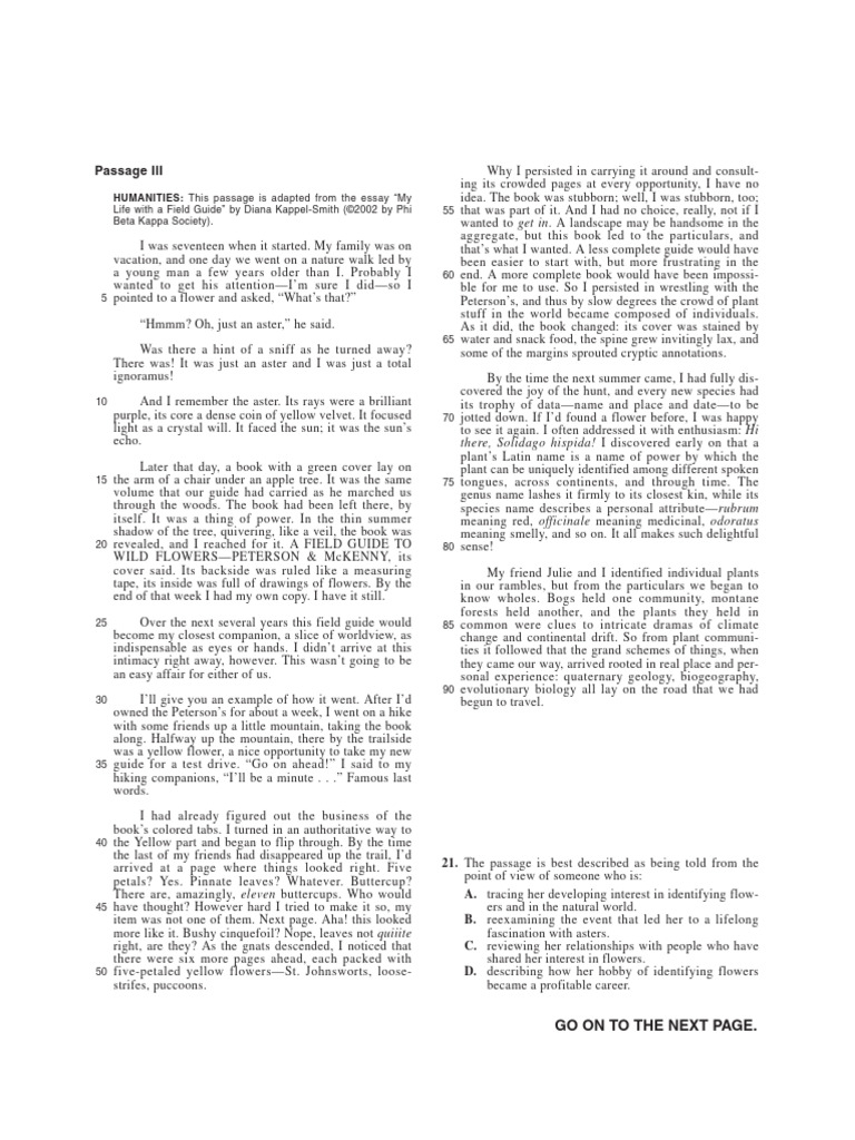 Reading Practice 10 - I was seventeen when | PDF