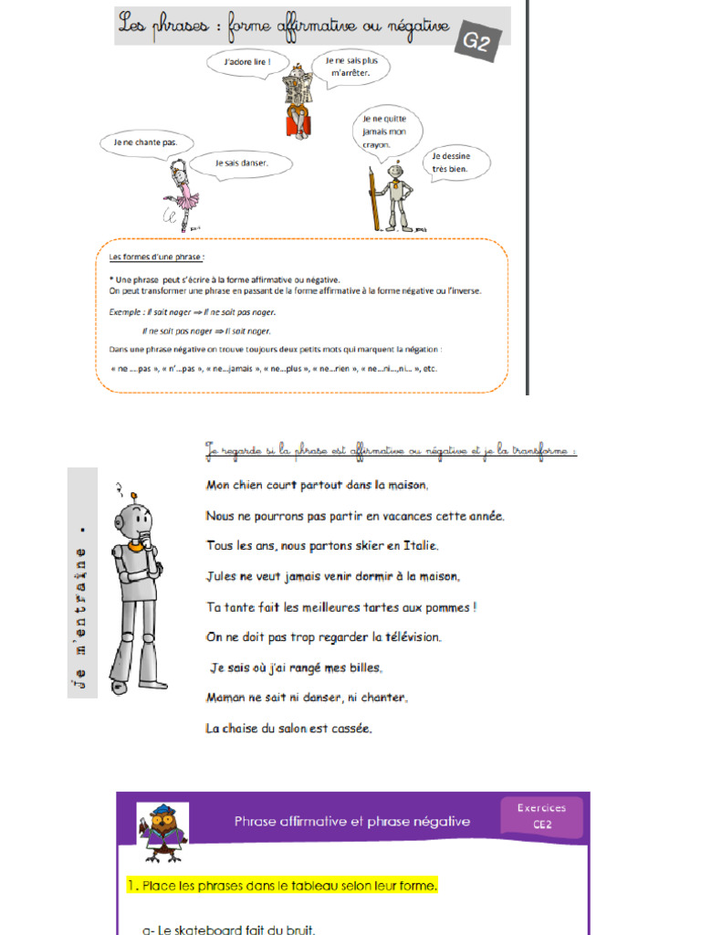 L1 Forme Affirmative - Forme Négative | PDF