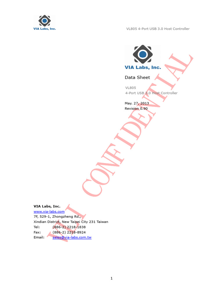 vl805 4 Port Usb3 Host Controller 666763789f38d291794154 | PDF | Usb ...