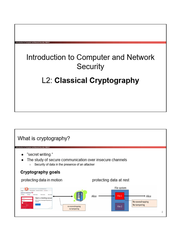 Classical Cryptography Basics | PDF | Cryptography | Cryptanalysis