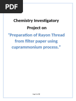 Chemistry Investigatory Project | PDF | Rayon | Filtration