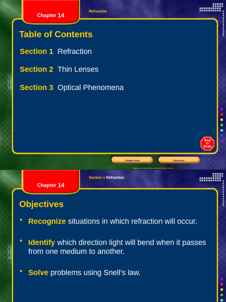 Chapter - 14 Light & Refraction | PDF | Refraction | Optics