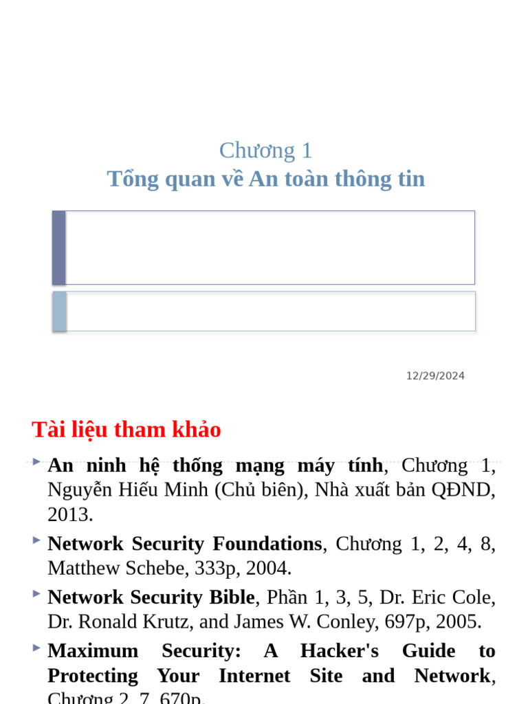 Lecture01 - Tong Quan Ve ATTT | PDF