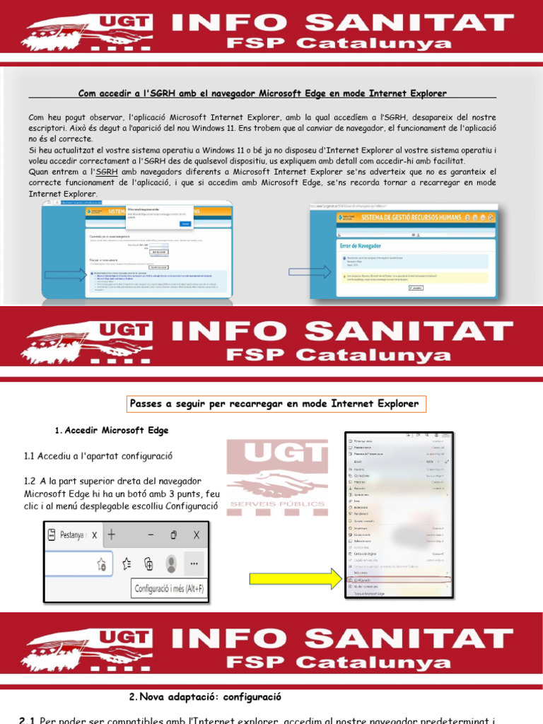 Acces Al SGRH Amb Microsoft Edge Modificat | PDF