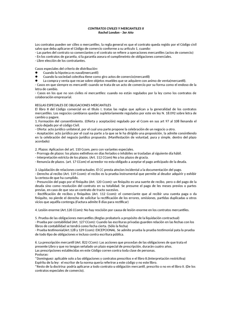 CONTRATOS CIVILES Y MERCANTILES II | PDF | Ley de hipotecas | Pagos