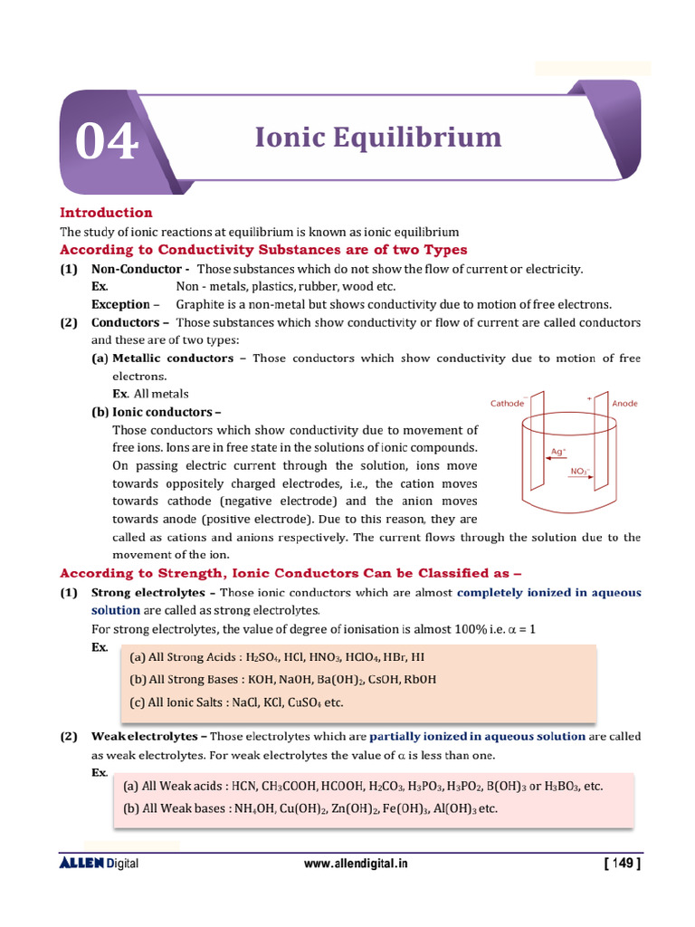 Ionic Equilibrium | PDF