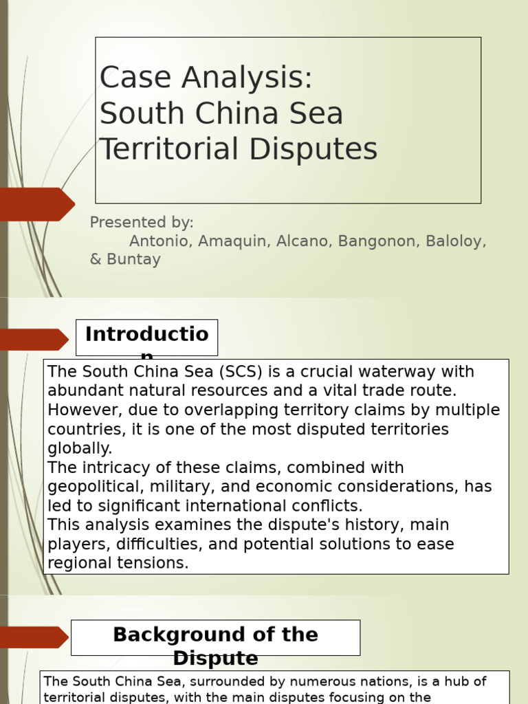 Group 1 Case Analysisppt | PDF | South China Sea | International Relations