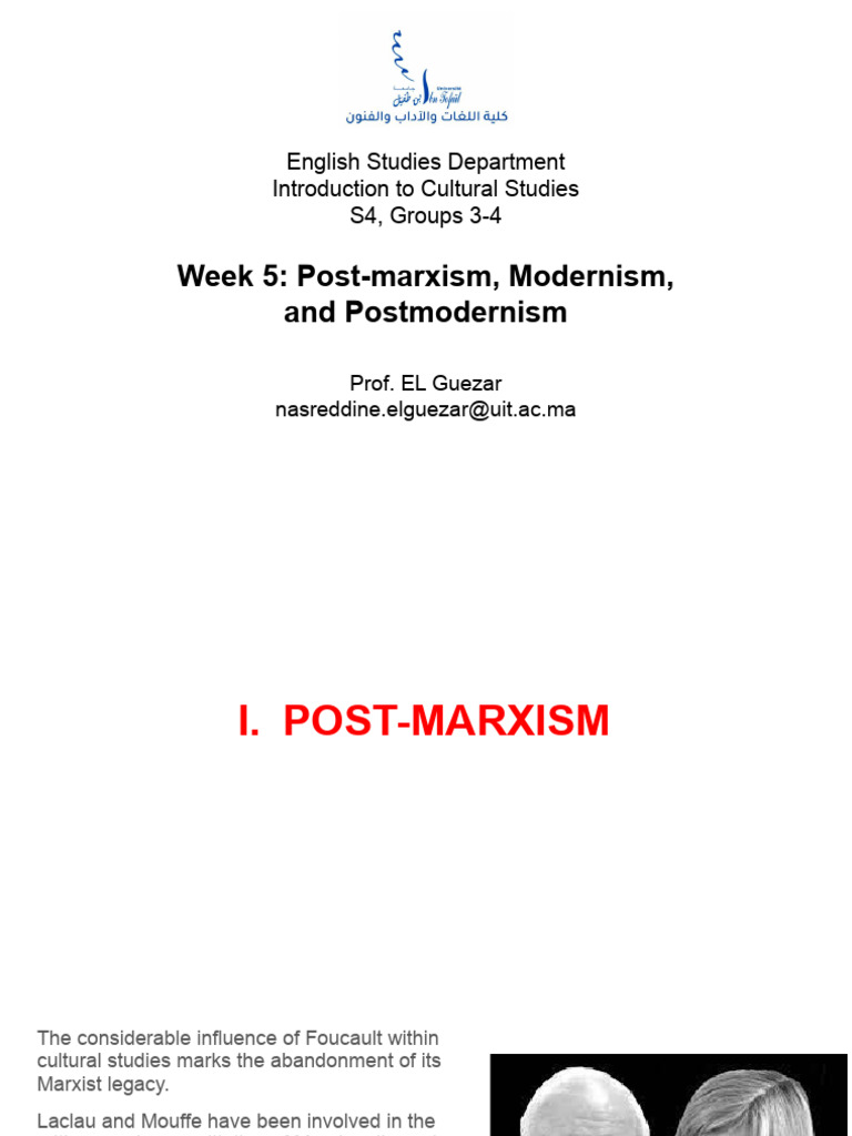 Week 5 - Post-marxism- Modernism- Postmodernism | PDF | Postmodernism ...