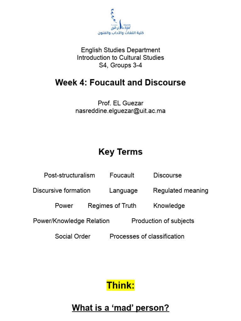 Foucault's Discursive Formation Explained | PDF | Discourse | Michel ...
