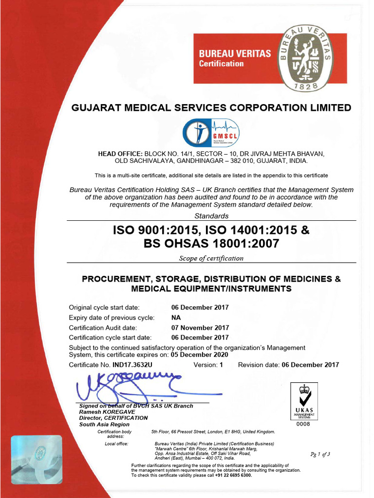 gmscl-8-12-17 | PDF | Iso 9000 | Regulation