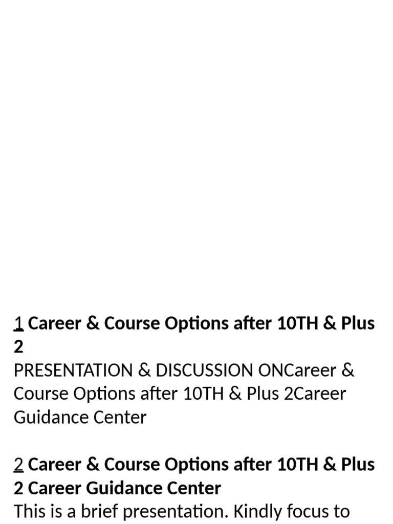 Career Counselling PPT New Patel Ji | PDF | Mathematics | Dietitian