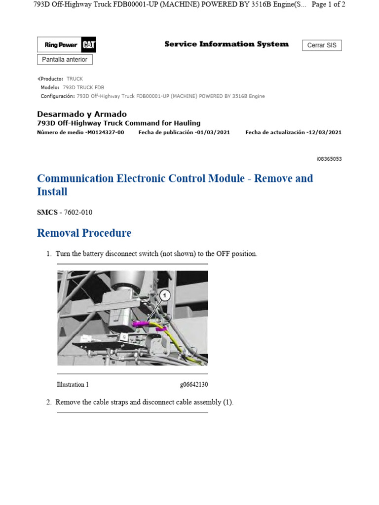 Communication Electronic Control Module - Remove and Install | PDF