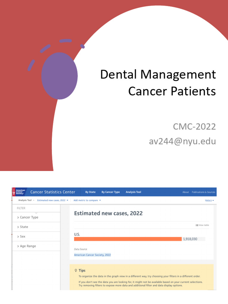 Dental Care for Cancer Patients | PDF | Hematopoietic Stem Cell ...