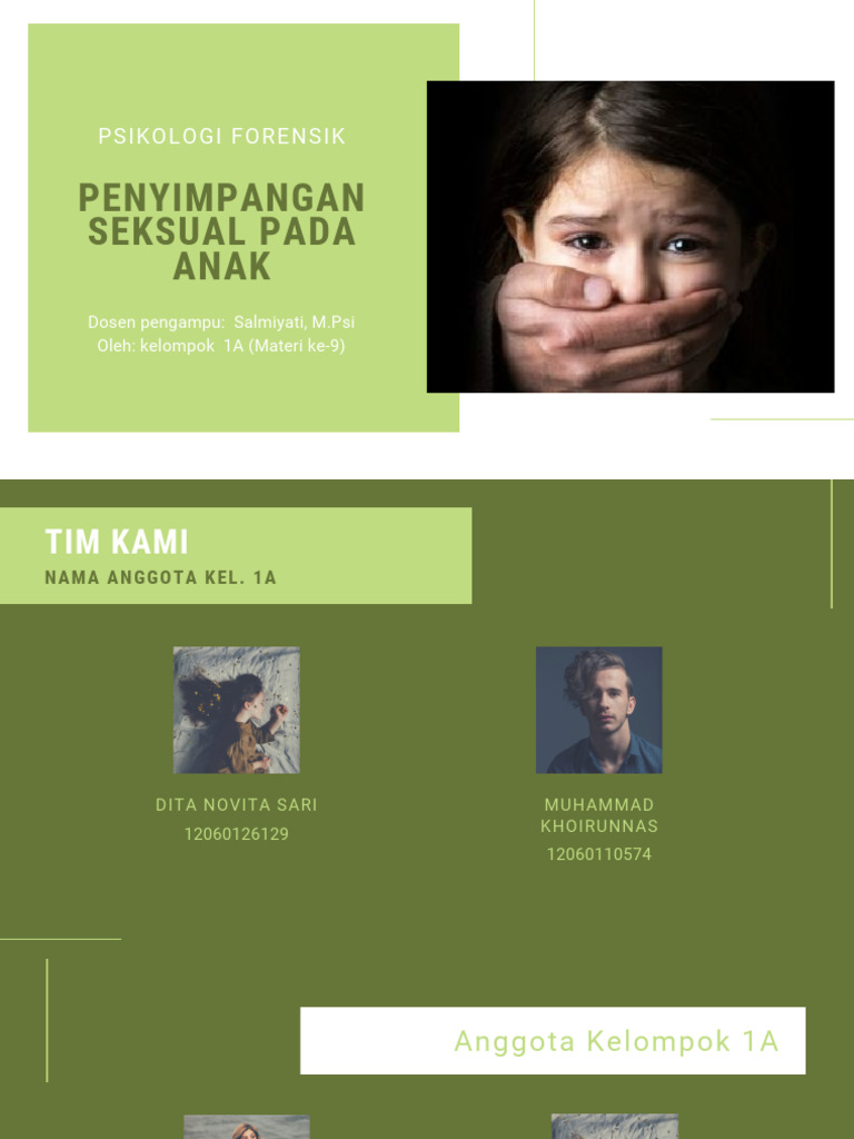 Kel. 1a (Penyimpangan Seksual Pada Anak) Psi. Forensik | PDF