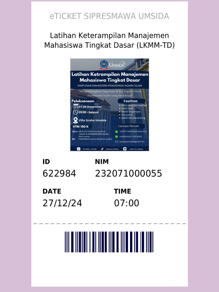 Latihan Keterampilan Manajemen Mahasiswa Tingkat Dasar (LKMM-TD) | PDF