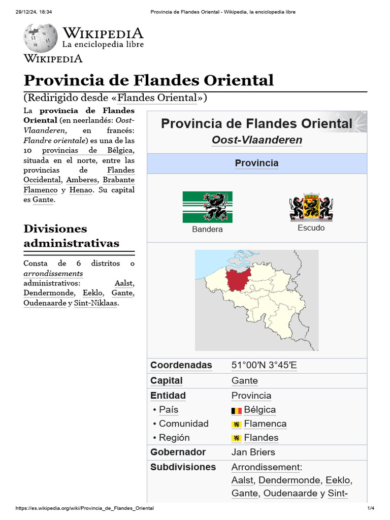 Provincia de Flandes Oriental - Wikipedia, la enciclopedia libre | PDF ...