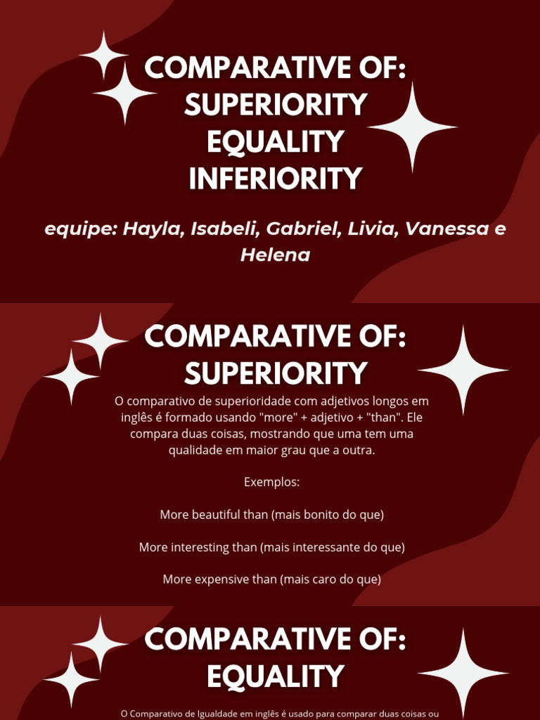 Comparative of Superiority Equality Inferiority.pdf | PDF