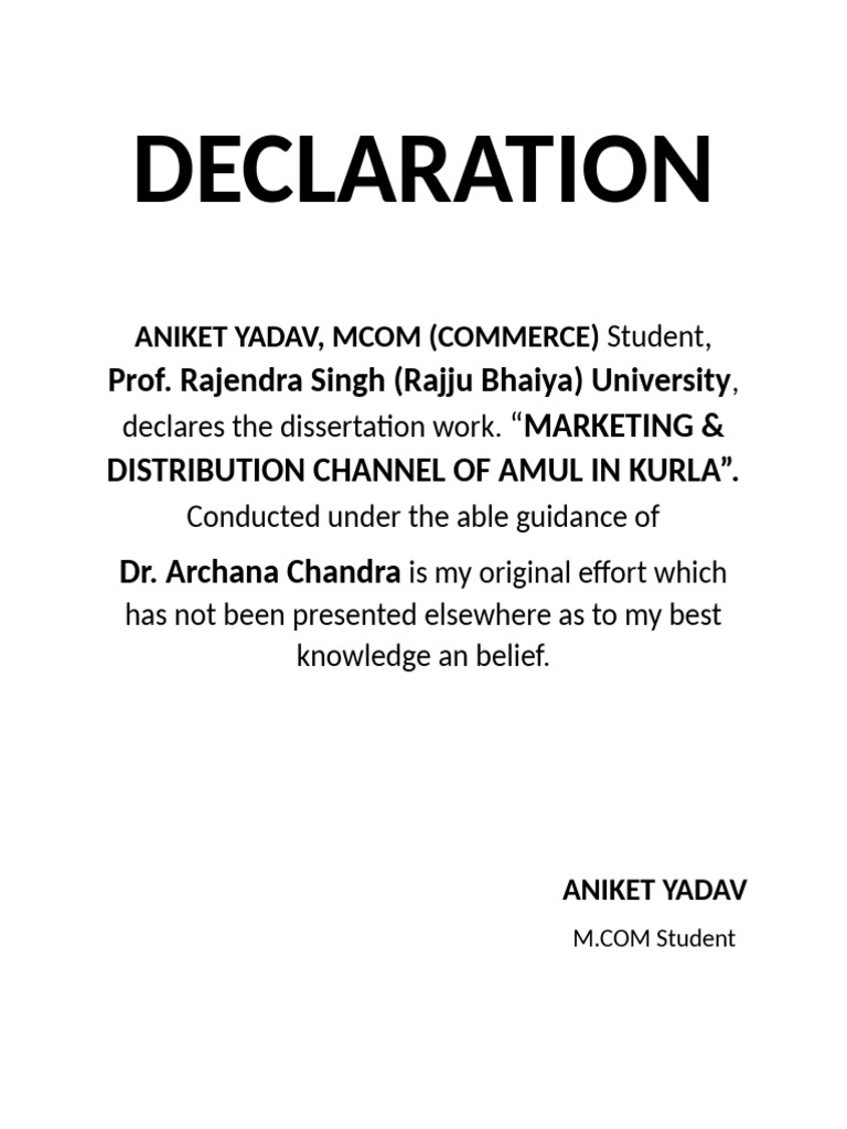 Declaration | PDF