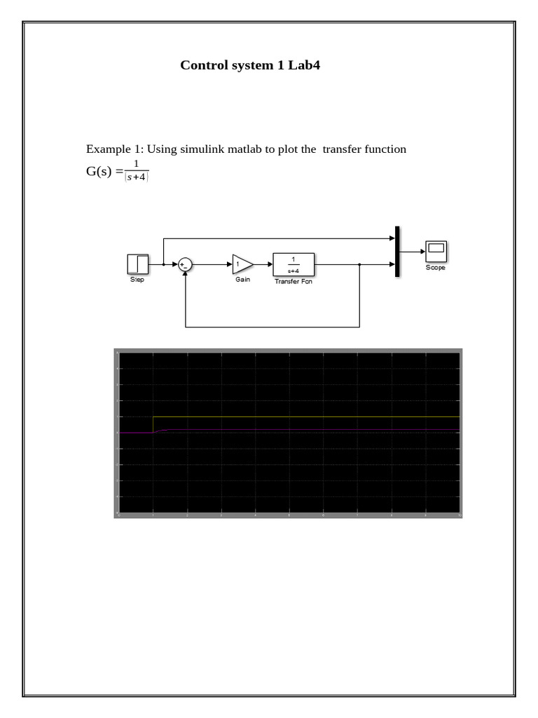 Control System Lab 4 | PDF