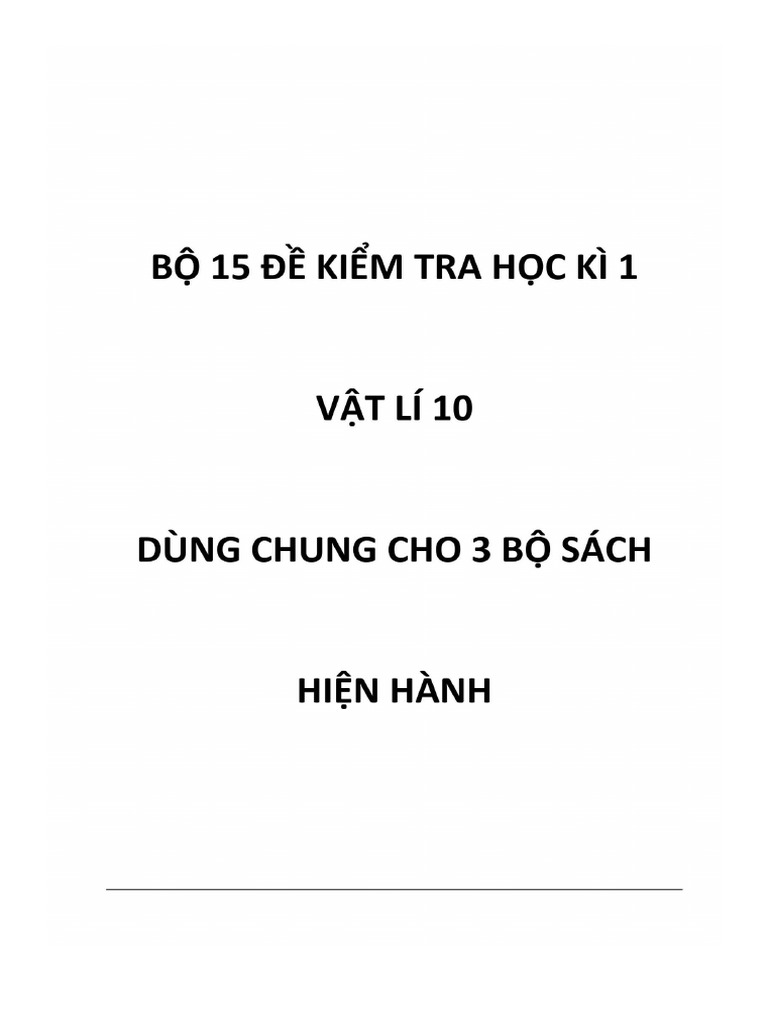 Bo 15 de Kiem Tra Cuoi Ki I | PDF