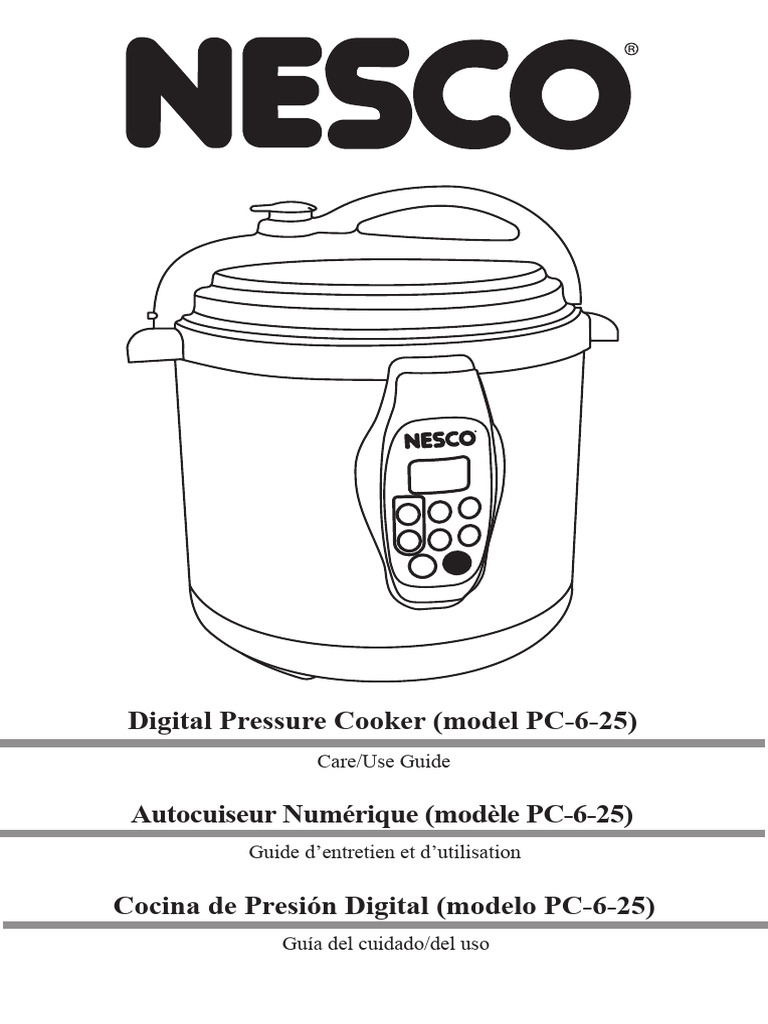 PC 6 25 Digital Pressure Cooker CUG | PDF | Pressure Cooking | Foods