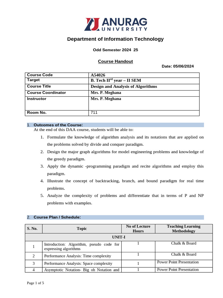 r22 Daa II-II-cs Coursehandout | PDF | Computational Complexity Theory | Combinatorics