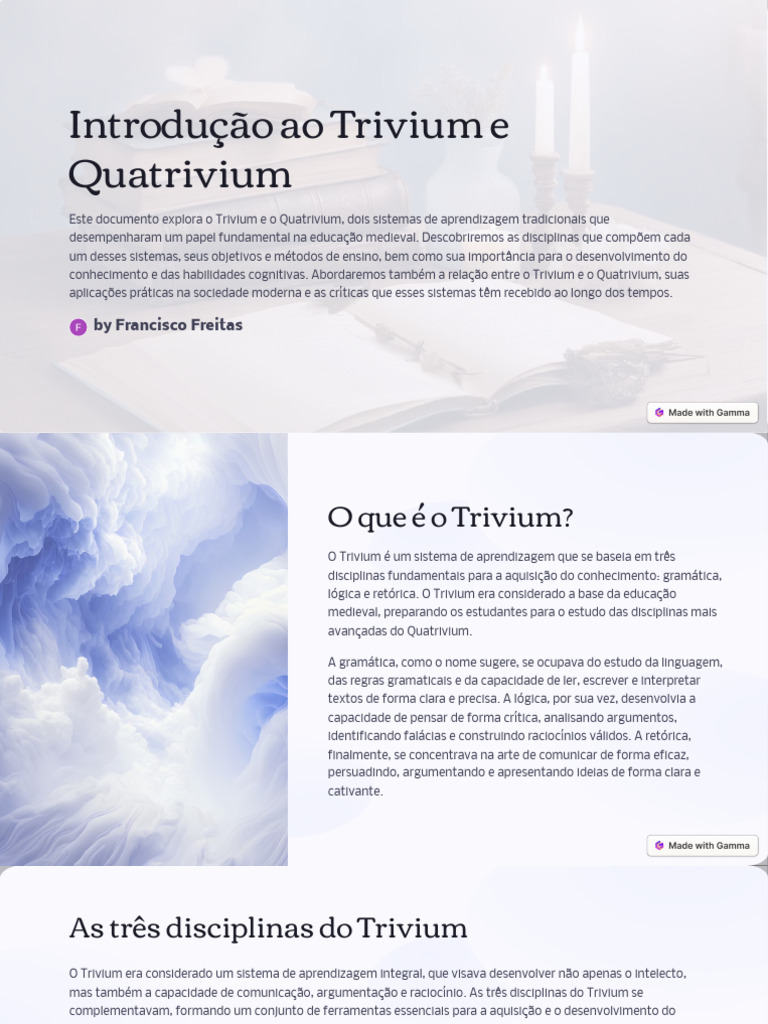 Educação Medieval: Trivium e Quatrivium | PDF | Matemática | Science