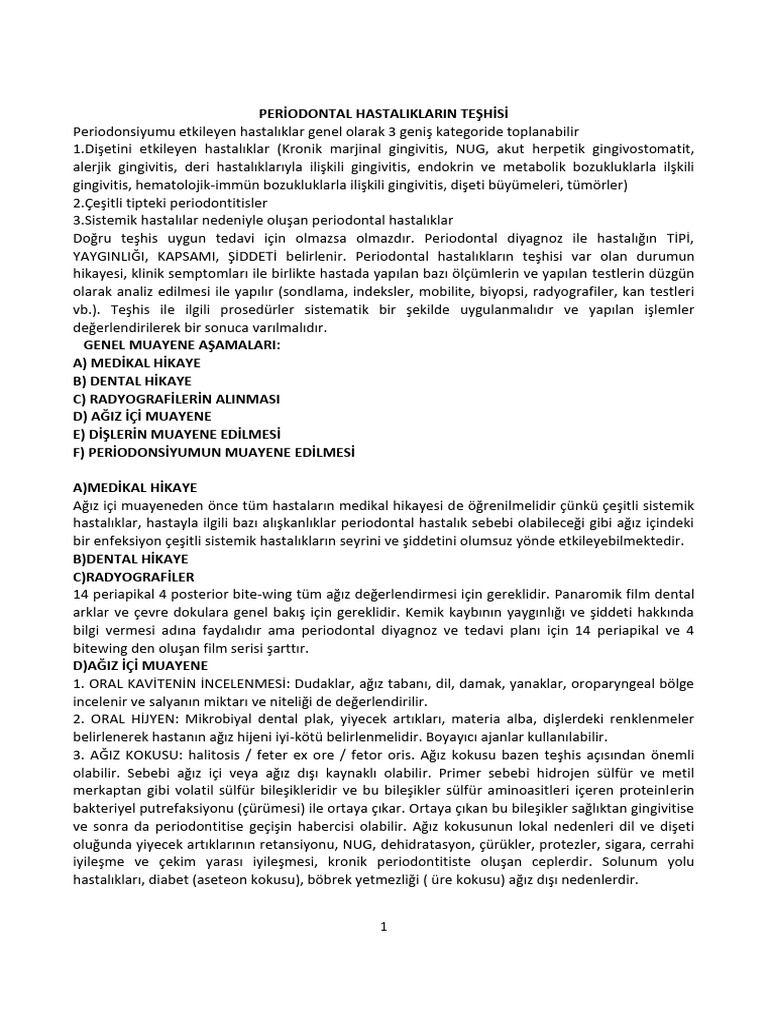 7-2020 PERİO TANI YÖNT Revize | PDF