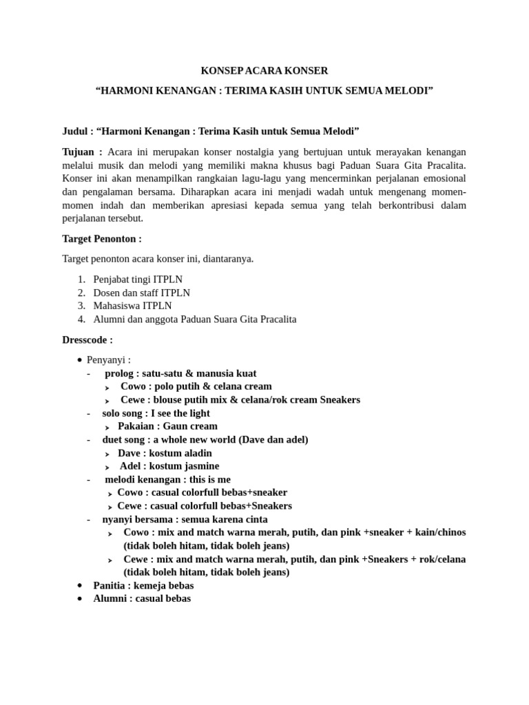 Konsep Acara Konser-2 | PDF