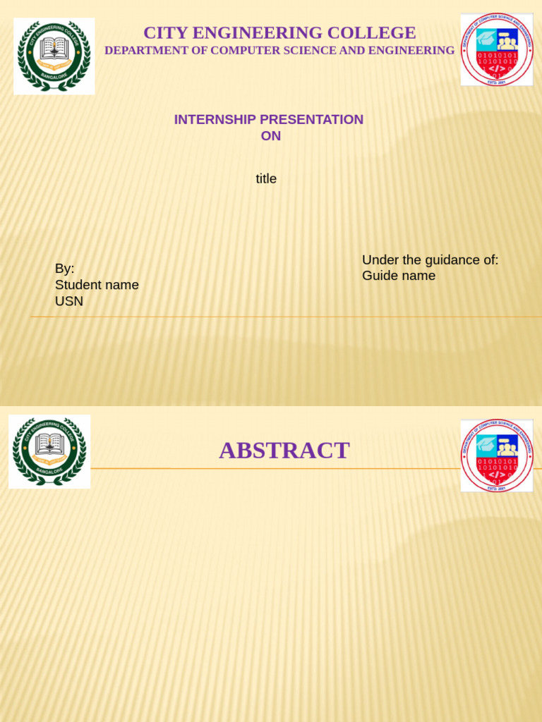 Intership Ppt-III SEM | PDF
