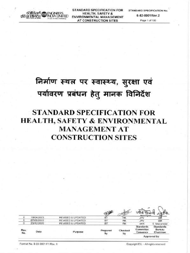 DI-Tender-Annexure-EIL-HSE Specification (6-82-0001 Rev 2) - 18.04.2023 (2) - Compressed | PDF ...
