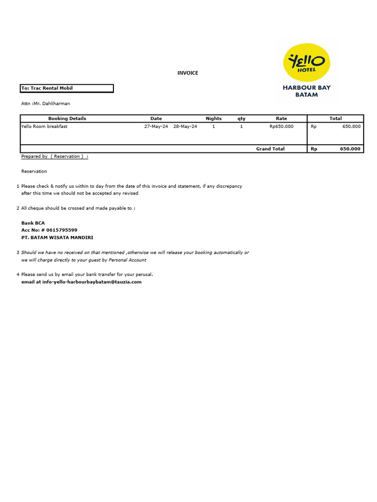 Trac Rental Mobil | PDF