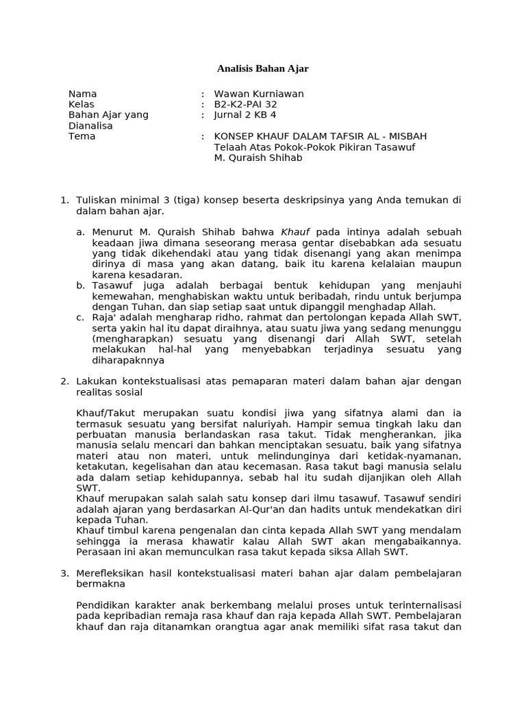 Analisis Bahan Ajar modul 7 | PDF