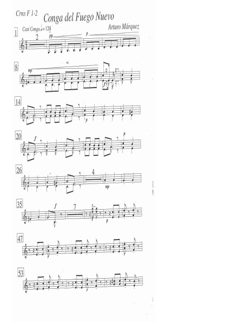 Conga de Fuego Cornos 1-2, 3-4 | PDF