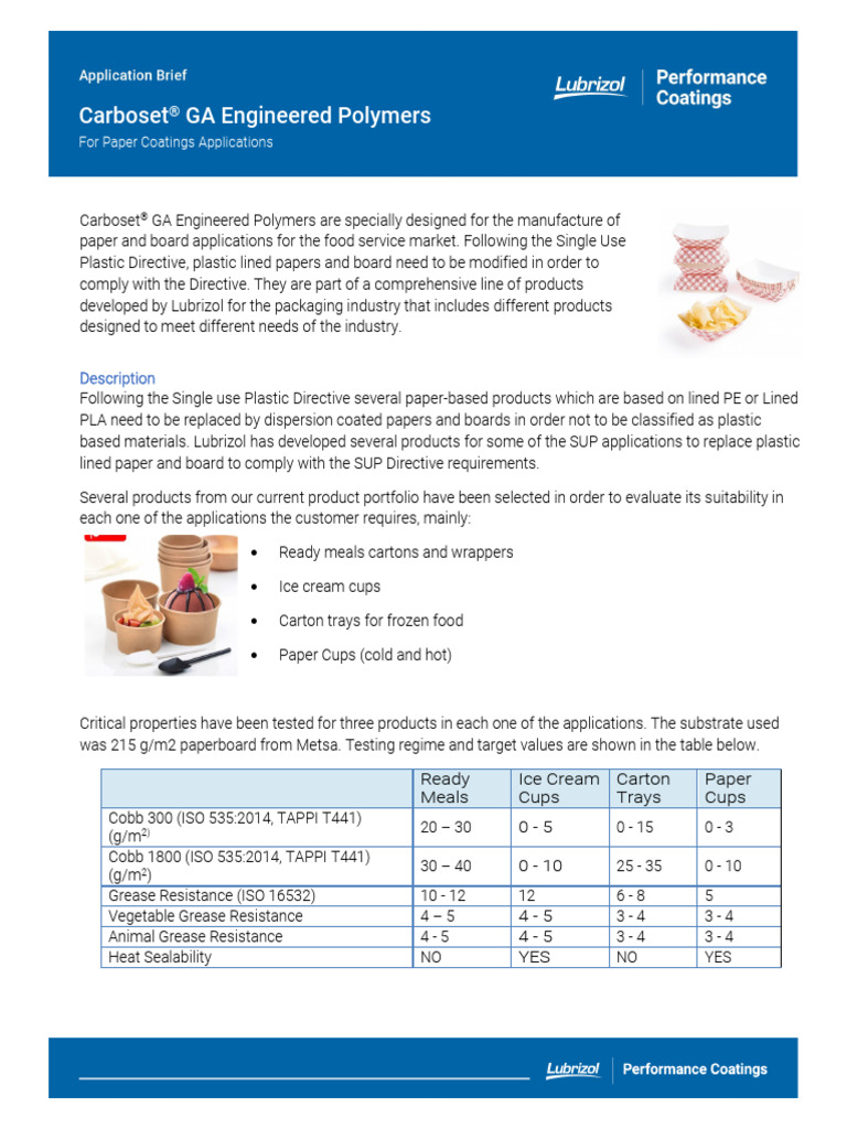 Oil-Resistant Coatings for Paper Packaging | PDF | Paper | Pascal (Unit)