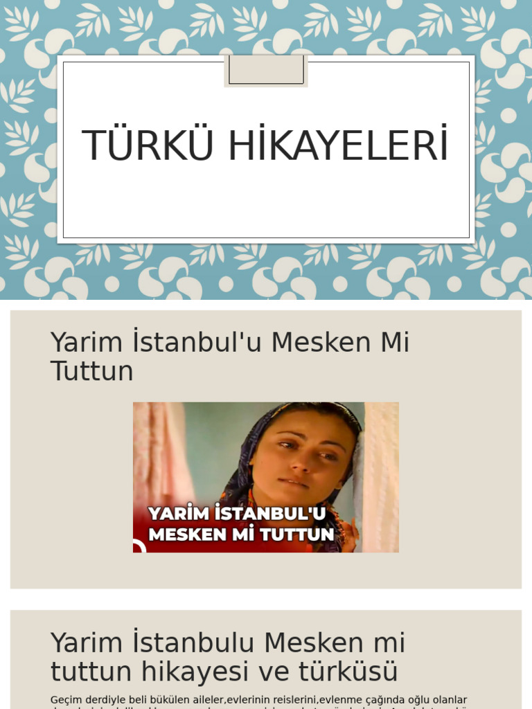 MÃ Zik Tã Rkã Hikayeleri | PDF