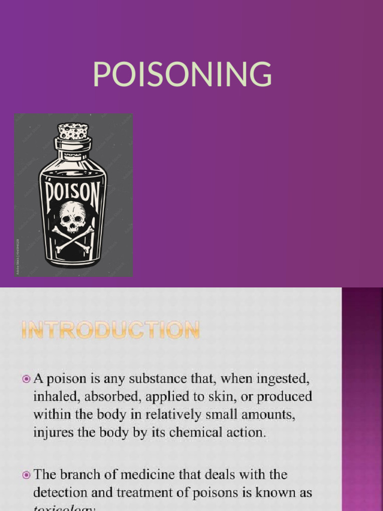 Understanding Poisoning: Causes & Effects | PDF