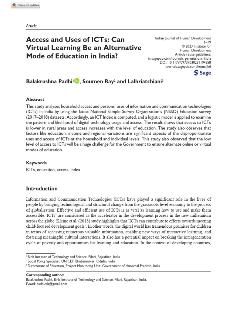 Access and Uses of ICTs | PDF | Logistic Regression | Information And Communications Technology