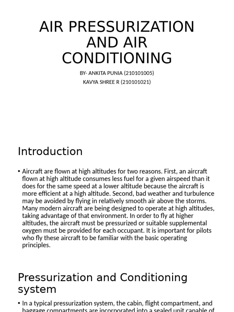 Air Pressurization and Air Conditioning | PDF | Air Conditioning ...