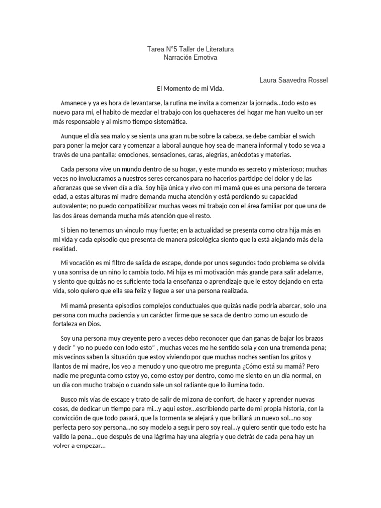 Tarea N°4 Taller Literario Cuento Infantil | PDF