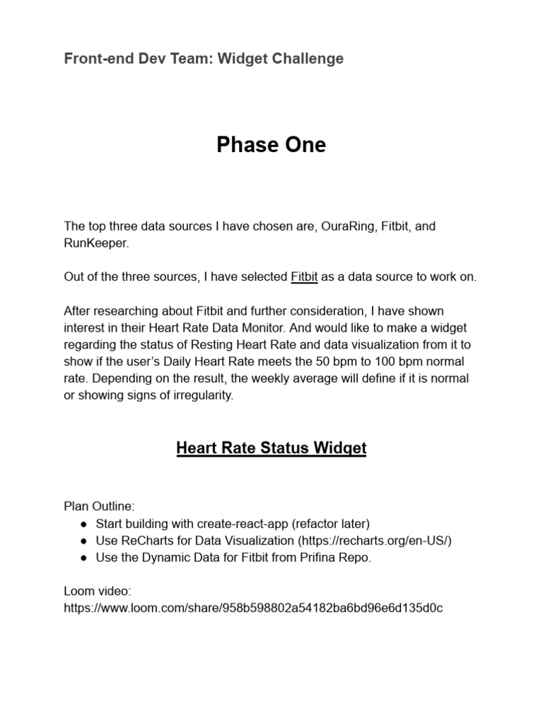 Front-End Dev Team_ Widget Challenge | PDF