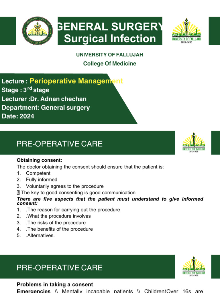 Perioperative Management | PDF