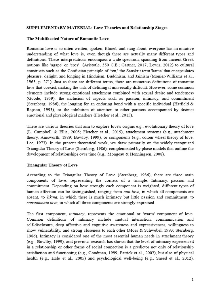 Mel Supplementary Material | PDF | Intimate Relationships | Love