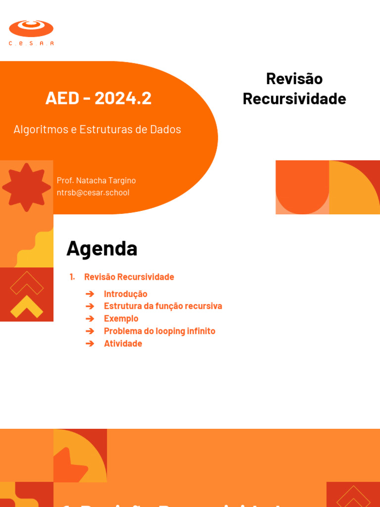 Revisão de Recursividade em Algoritmos | PDF | Recursão | Algoritmos